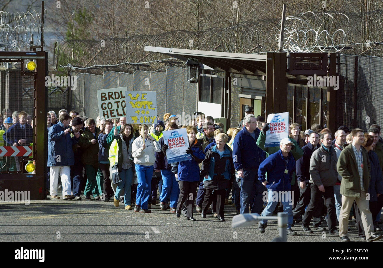 Demonstration outside faslane nuclear base hi-res stock photography and ...