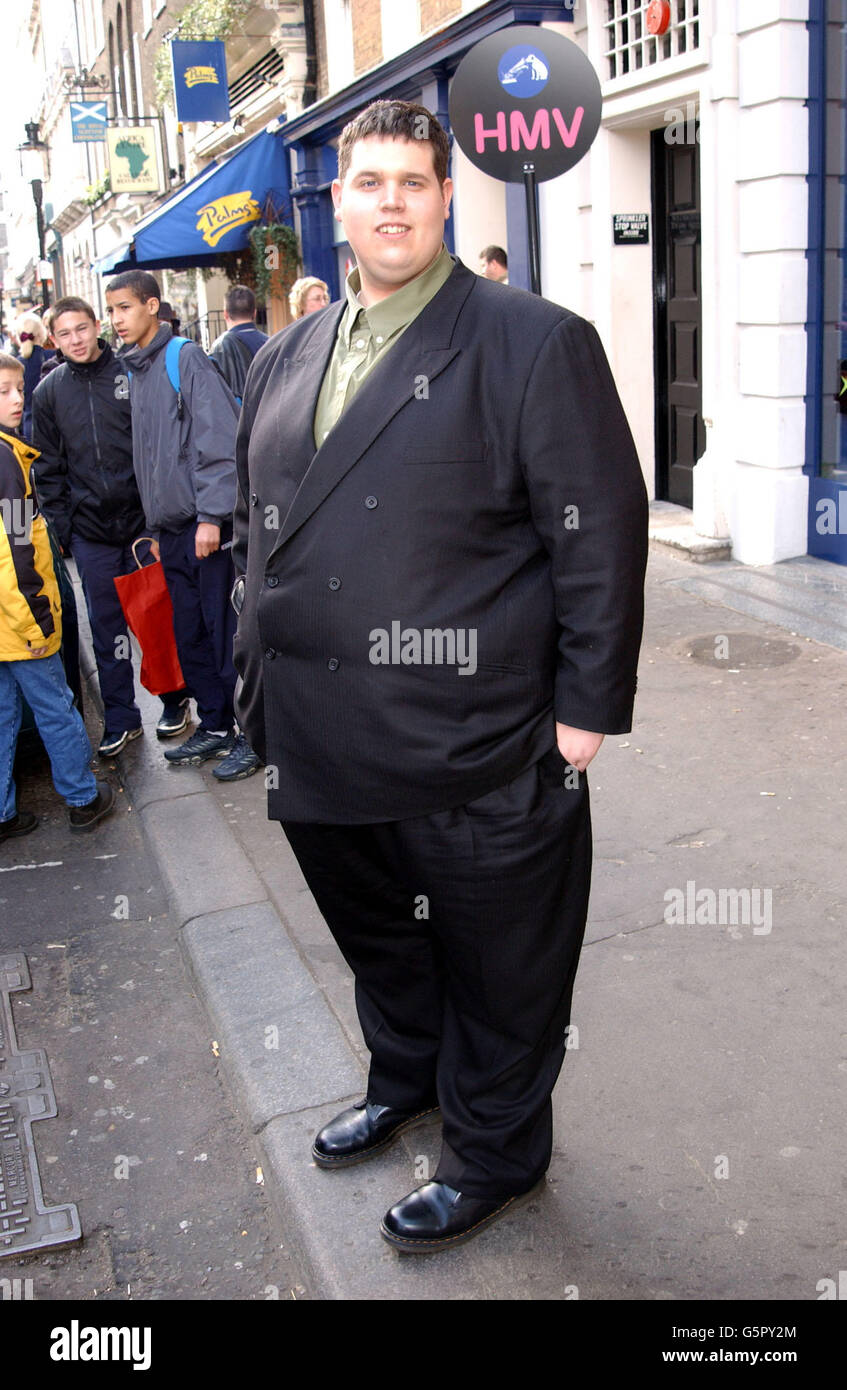 Rik Waller stands outside HMV reocrd store in Covent Garden, London ...