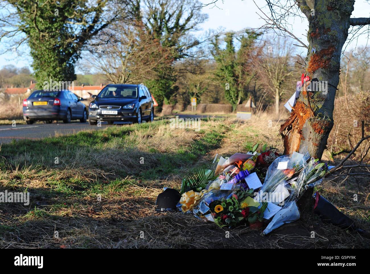 A general view showing some of the tributes from Greater Manchester ...