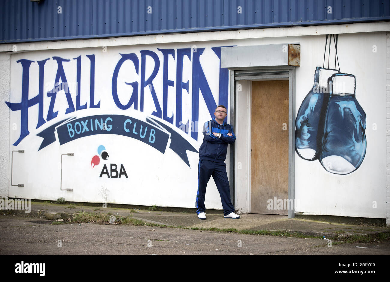 Boxing trainer Tom Chaney during a photo call at Hall Green Gym ...