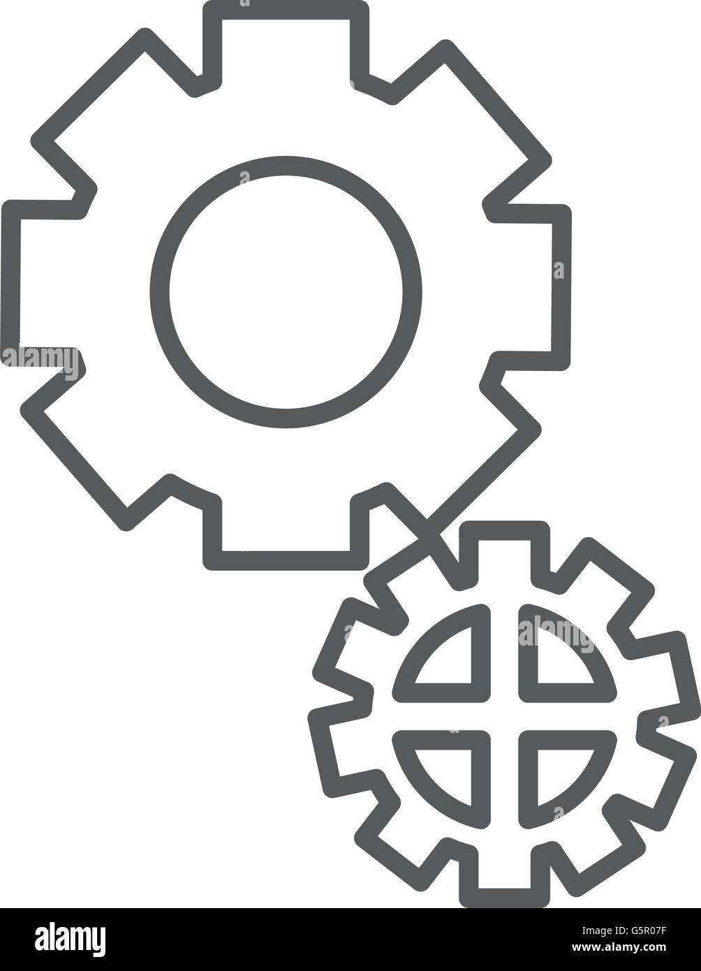 two simple gears Stock Vector Image & Art - Alamy