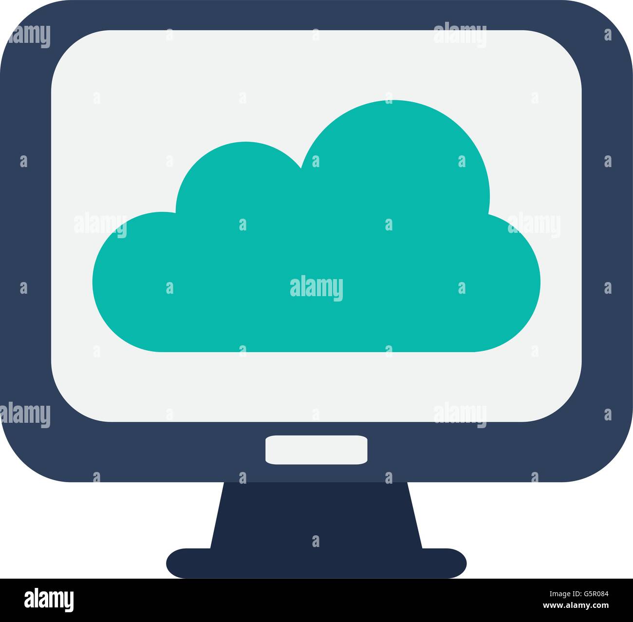 computer monitor and cloud Stock Vector Image & Art - Alamy