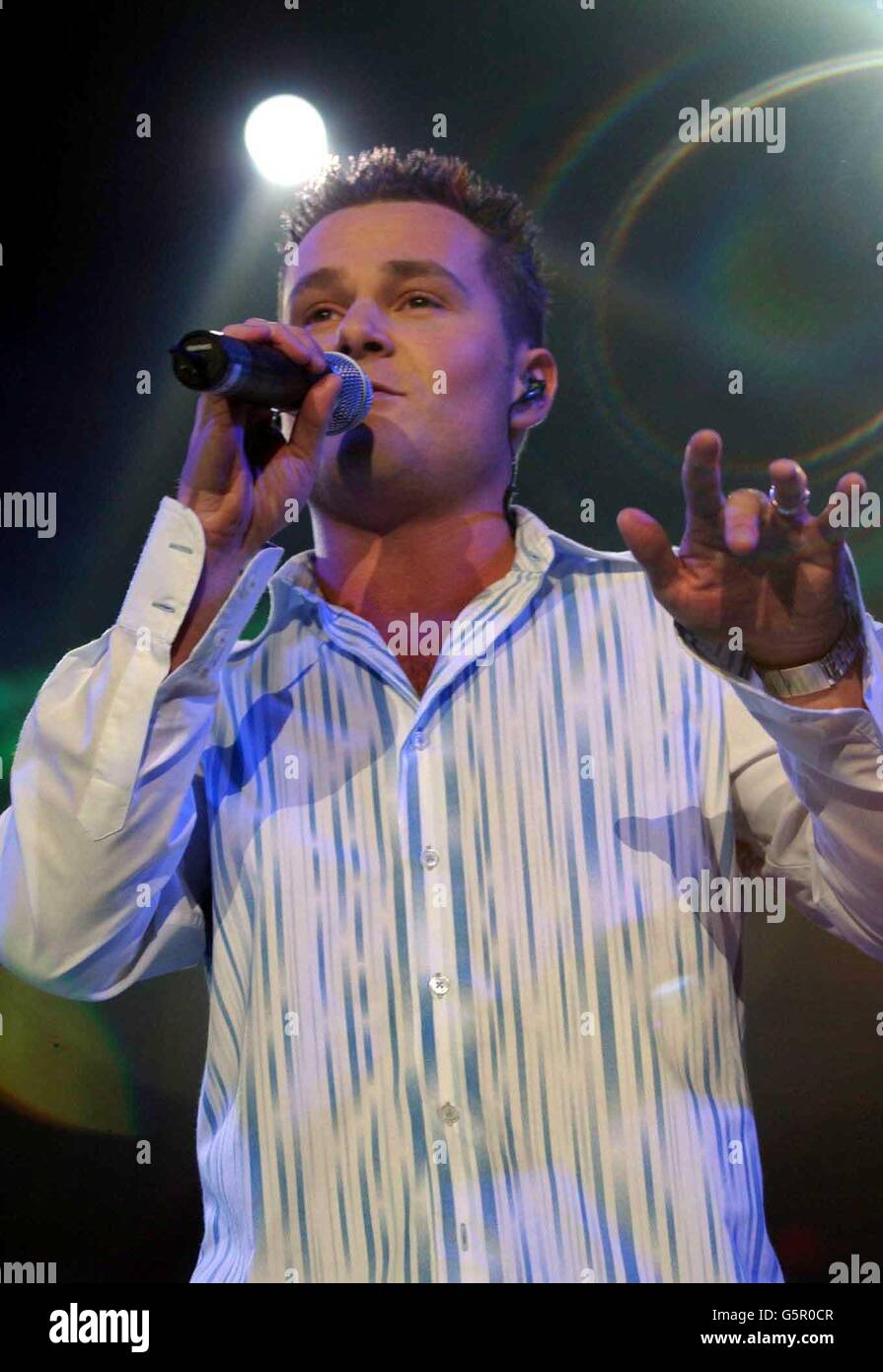 Pop Idol Concert Aaron Bailey Stock Photo - Alamy