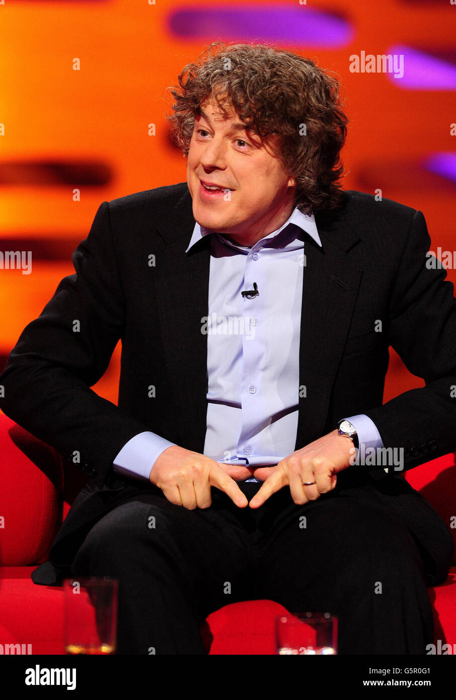 Alan Davies during the filming of The Graham Norton Show at The London ...