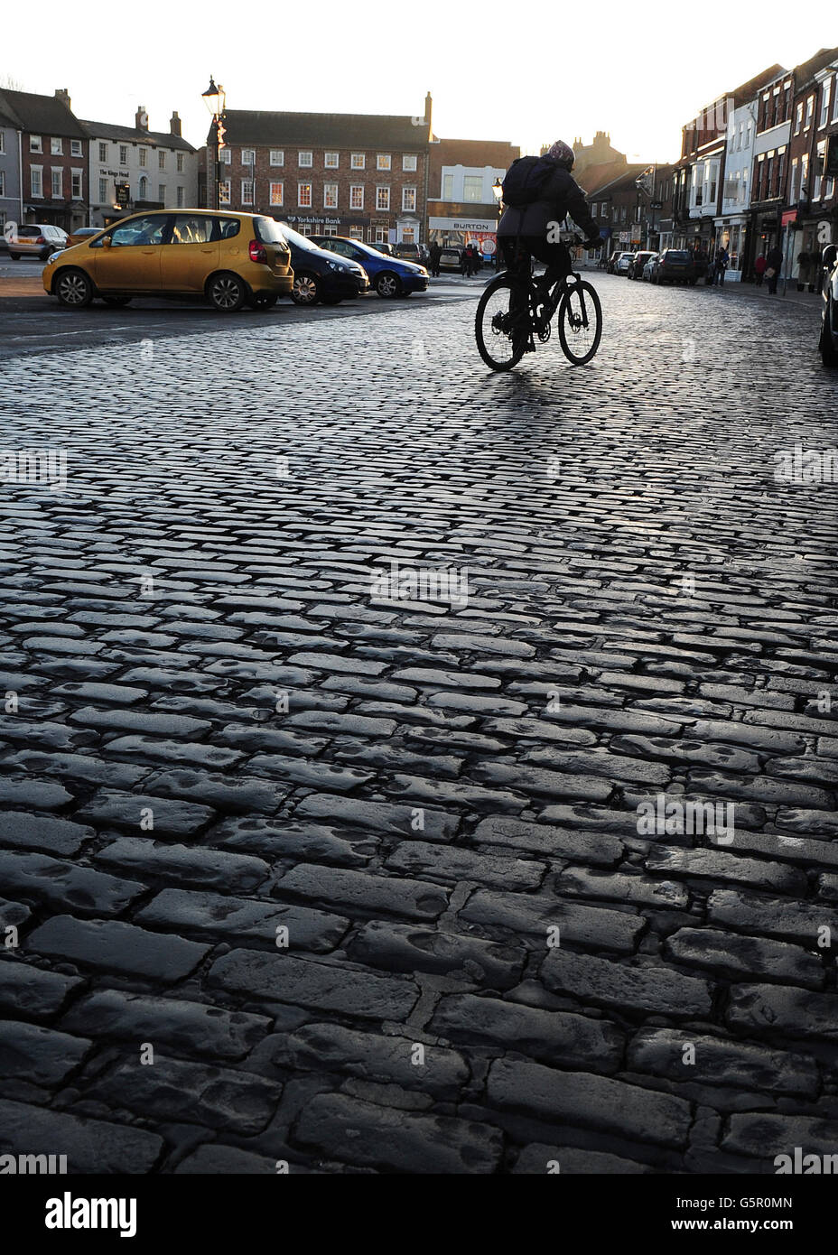 A general view showing the historic cobbles known as setts in Saturday ...