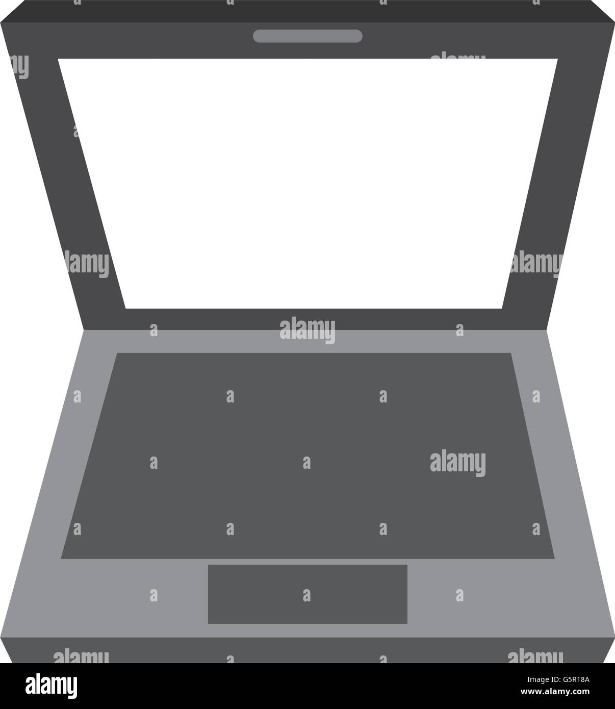 black and grey laptop Stock Vector Image & Art - Alamy