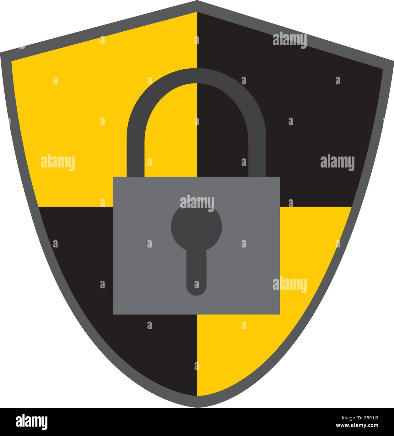 shield safety lock Stock Vector Image & Art - Alamy