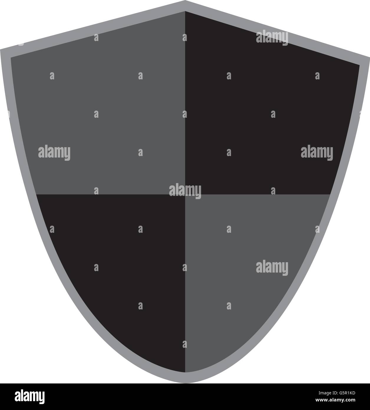 black and grey shield Stock Vector Image & Art - Alamy