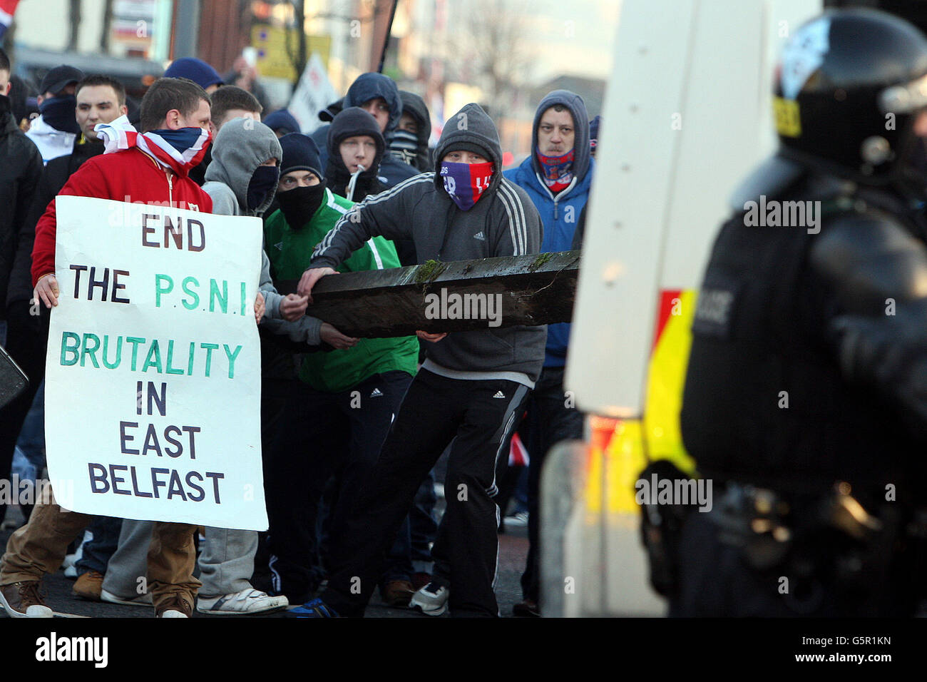 Union Flag protests Stock Photo - Alamy