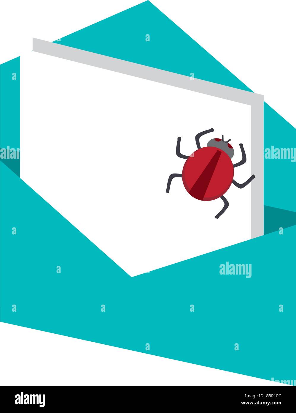 envelope with paper bug Stock Vector Image & Art - Alamy