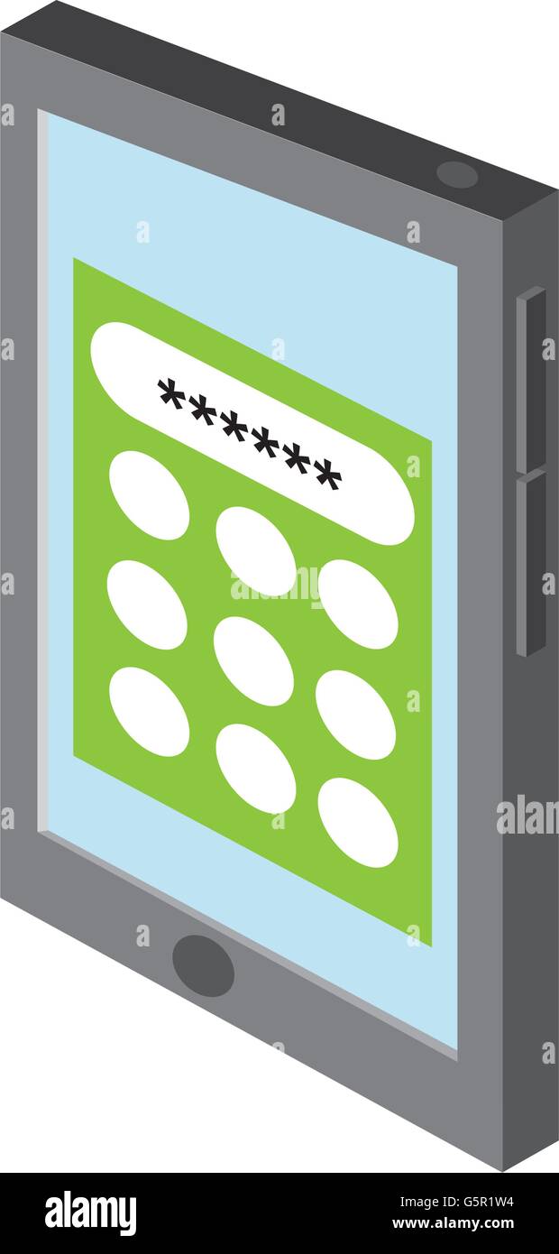 cellphone with password Stock Vector Image & Art - Alamy