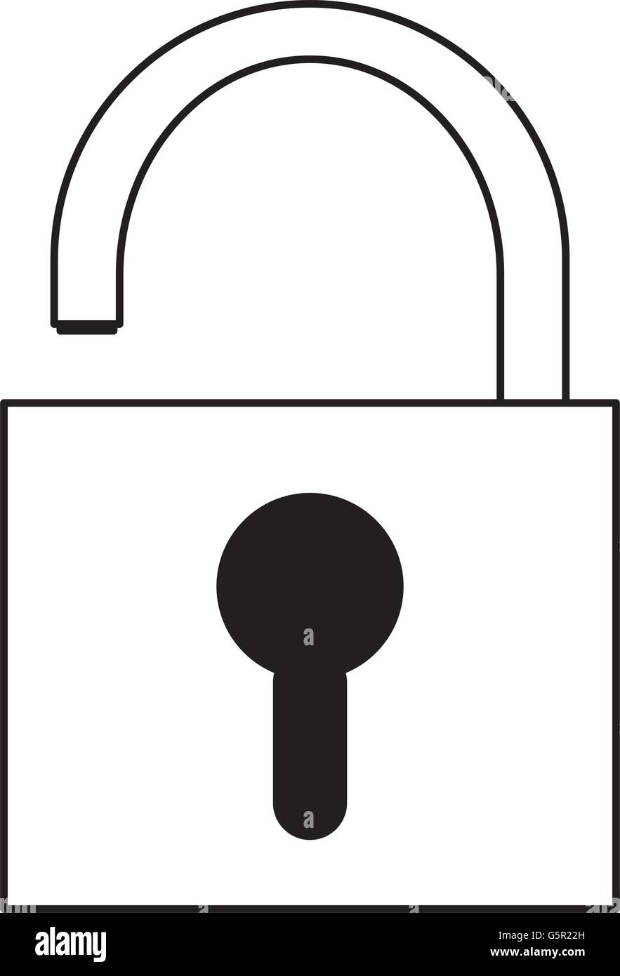 black line safety lock Stock Vector Image & Art - Alamy