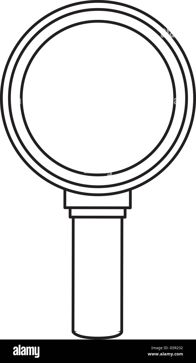 black line magnifying glass Stock Vector Image & Art - Alamy