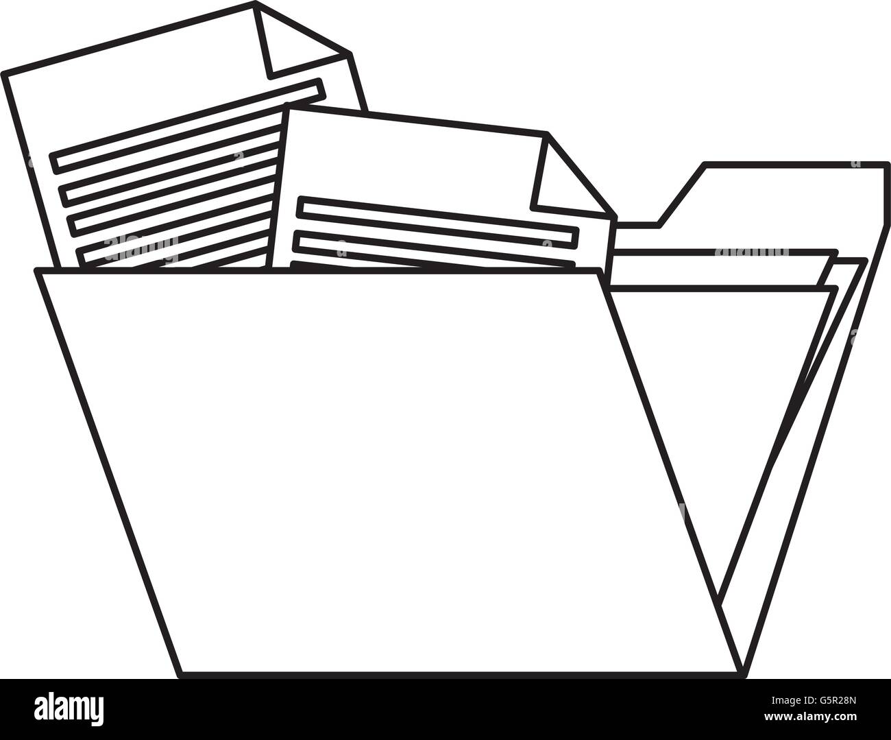 folder with documents Stock Vector Image & Art - Alamy