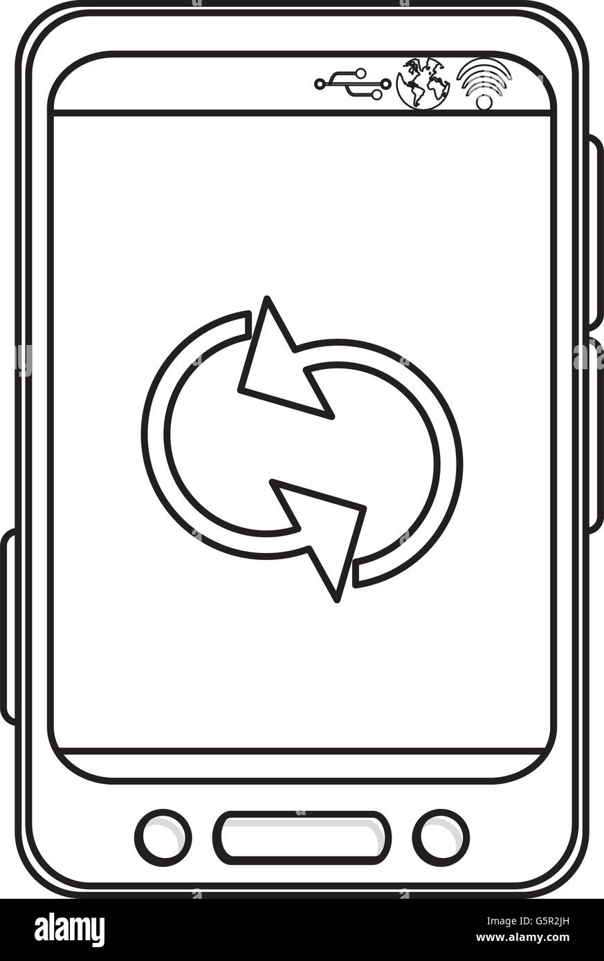 cellphone with refresh icon Stock Vector Image & Art - Alamy