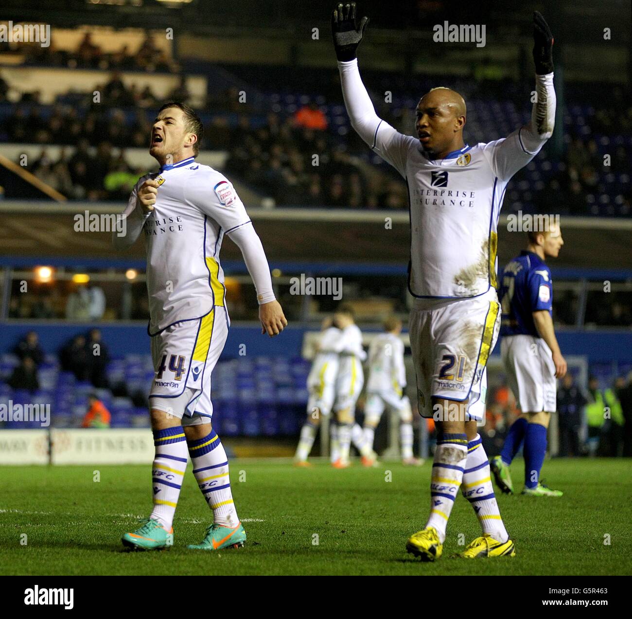 Leeds United's Ross McCormack (left) celebrates scoring his side's ...