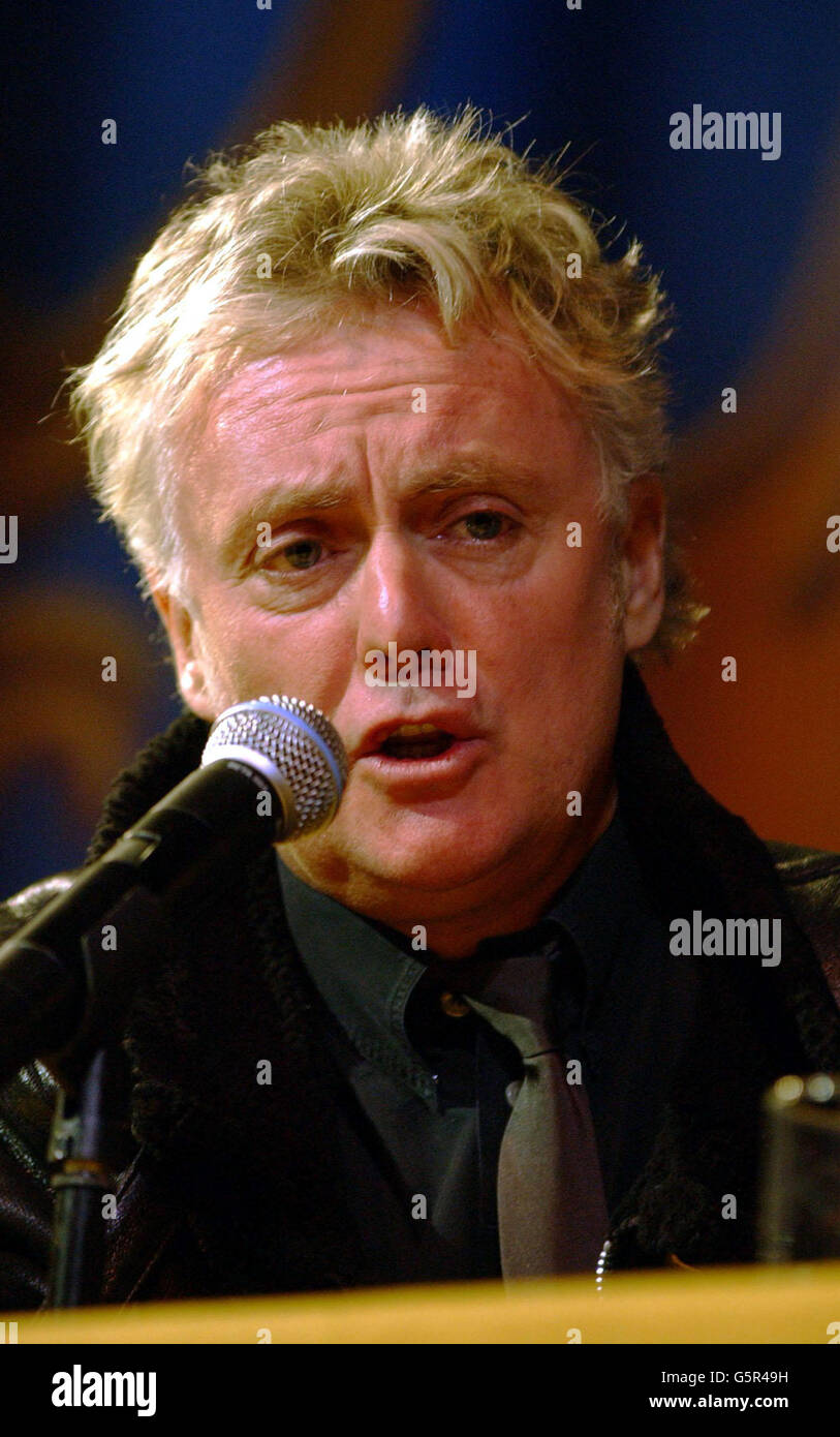 Queen Drummer, Roger Taylor speaking during a press conference at the ...