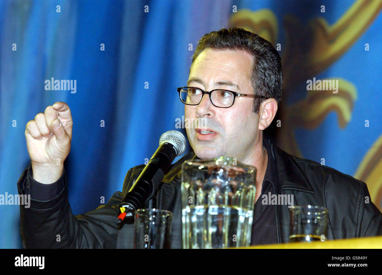 Comedian Ben Elton during a press conference at the Dominion Theatre ...