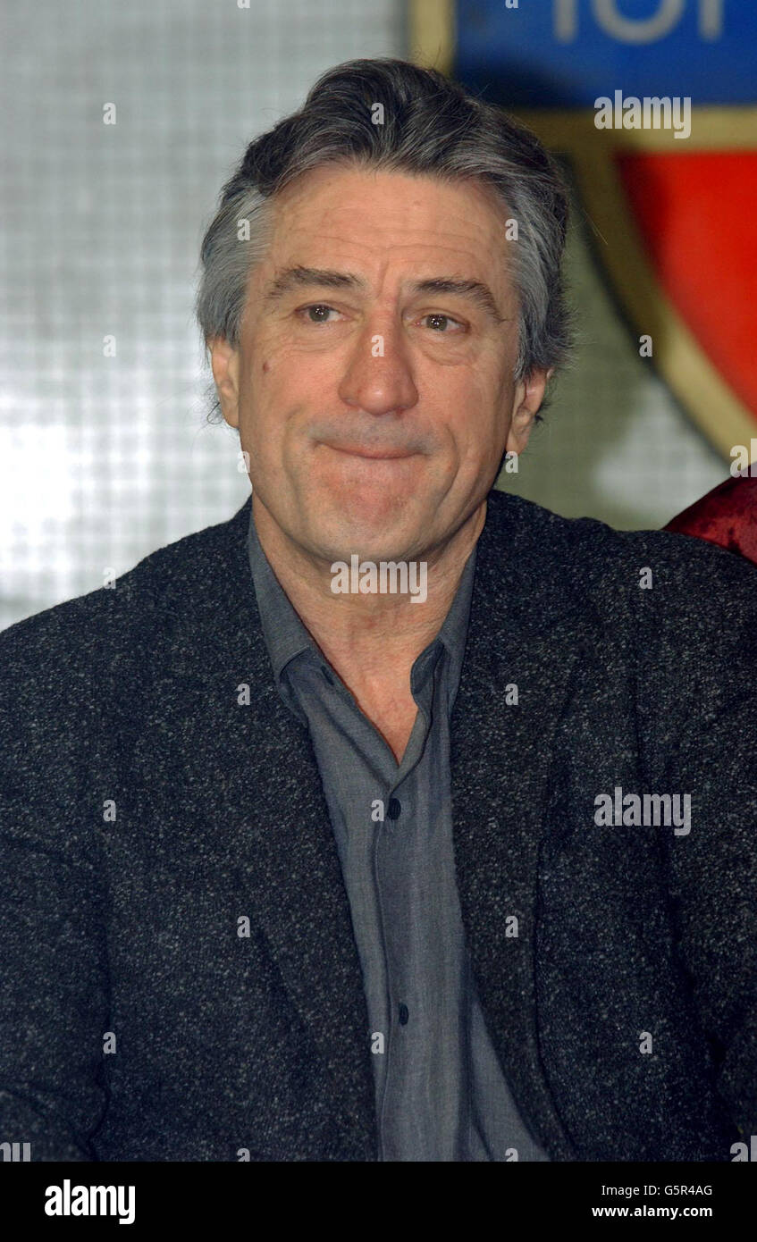 Actor Robert De Niro speaking during a press conference at the Dominion ...