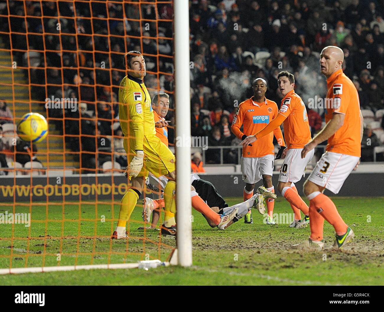 Blackpool's goalkeeper Matthew Gilks (left) and Stephen Crainey (right ...
