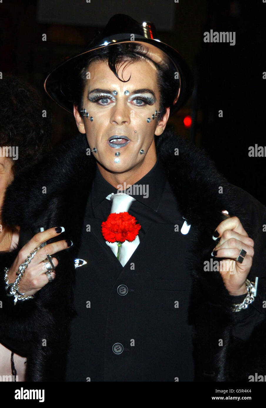80's pop icon Steve Strange arrives at a party to celebrate the launch ...