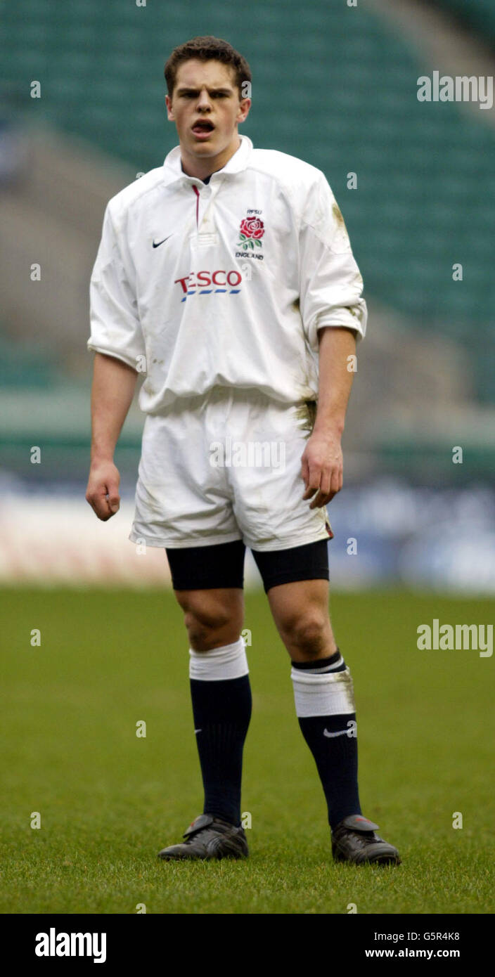 England's Mark Foster, during the U-18's game between England and New ...