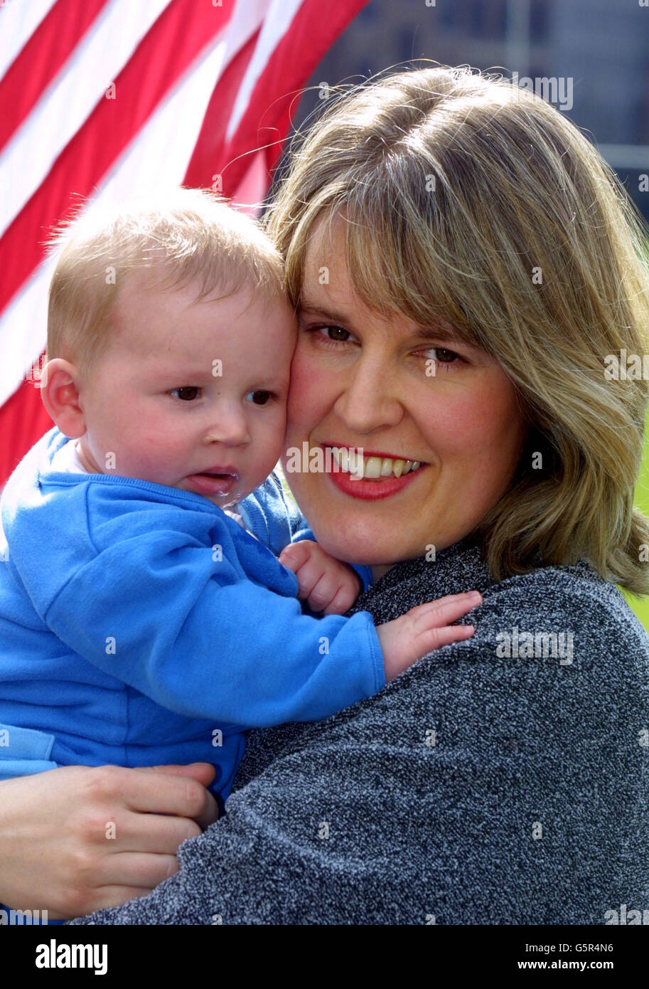 William Turner, age four months, and mum Elizabeth Turner, 33, at a ...