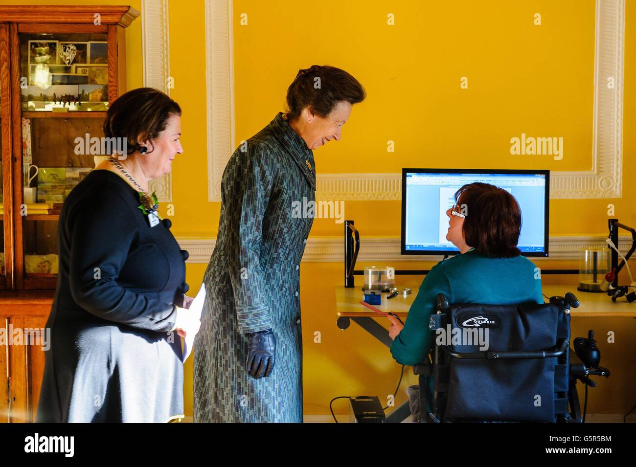 L-R Leuchie House Chief Executive Mairi O'Keefe, The Princess Royal ...