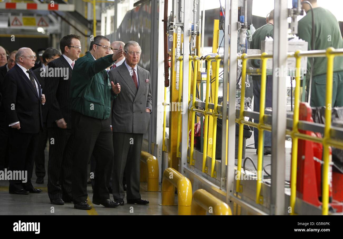 HRH Prince Charles visits the Jaguar Land Rover Halewood Operations ...