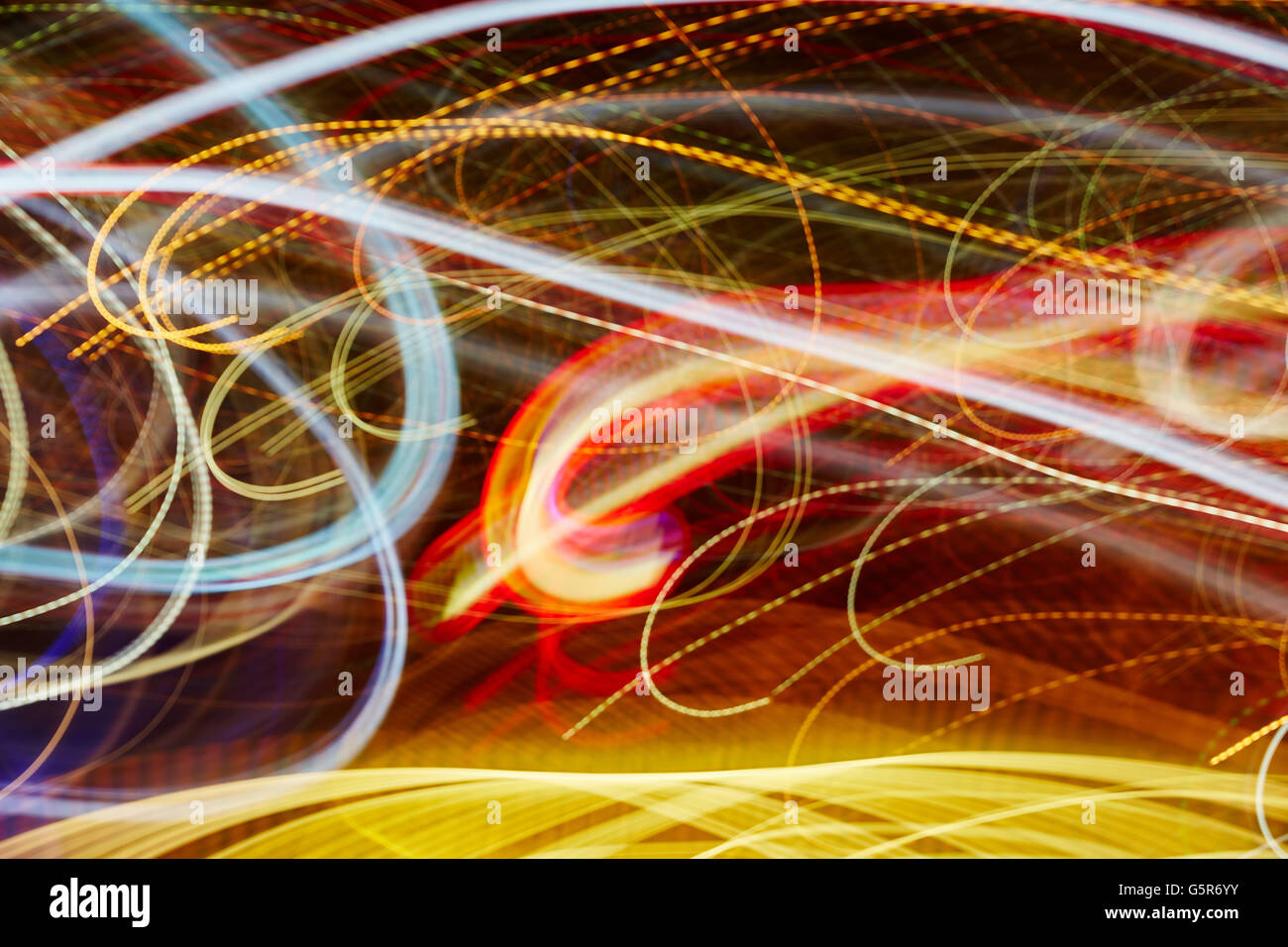 Colorful light trails background at night in a city Stock Photo - Alamy