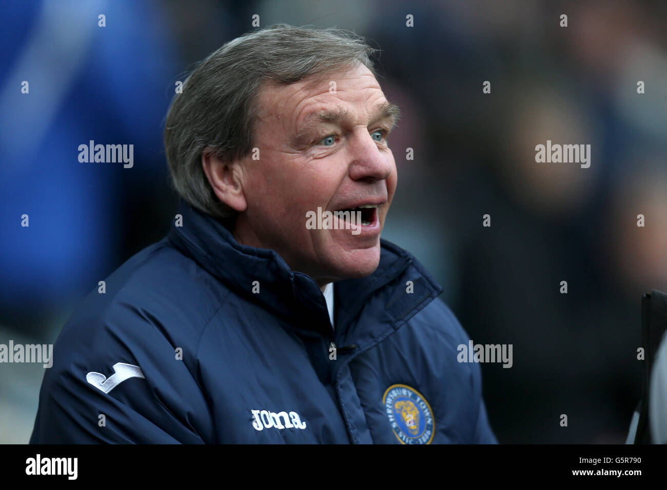 Shrewsbury Town manager Graham Turner before kick off Stock Photo - Alamy