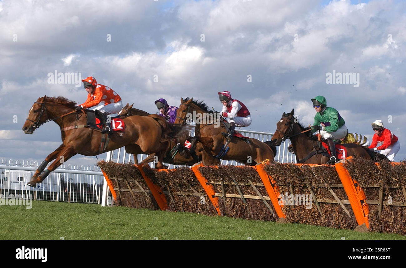Racing at Sandown Park Stock Photo - Alamy