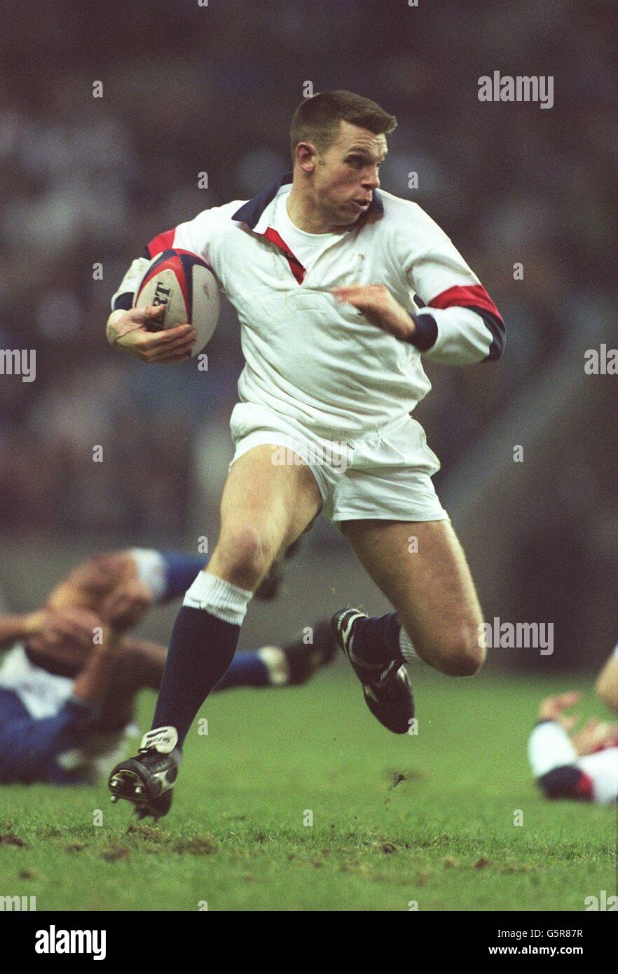 England v Western Samoa. Rugby Union. Damian Hopley, England Stock ...