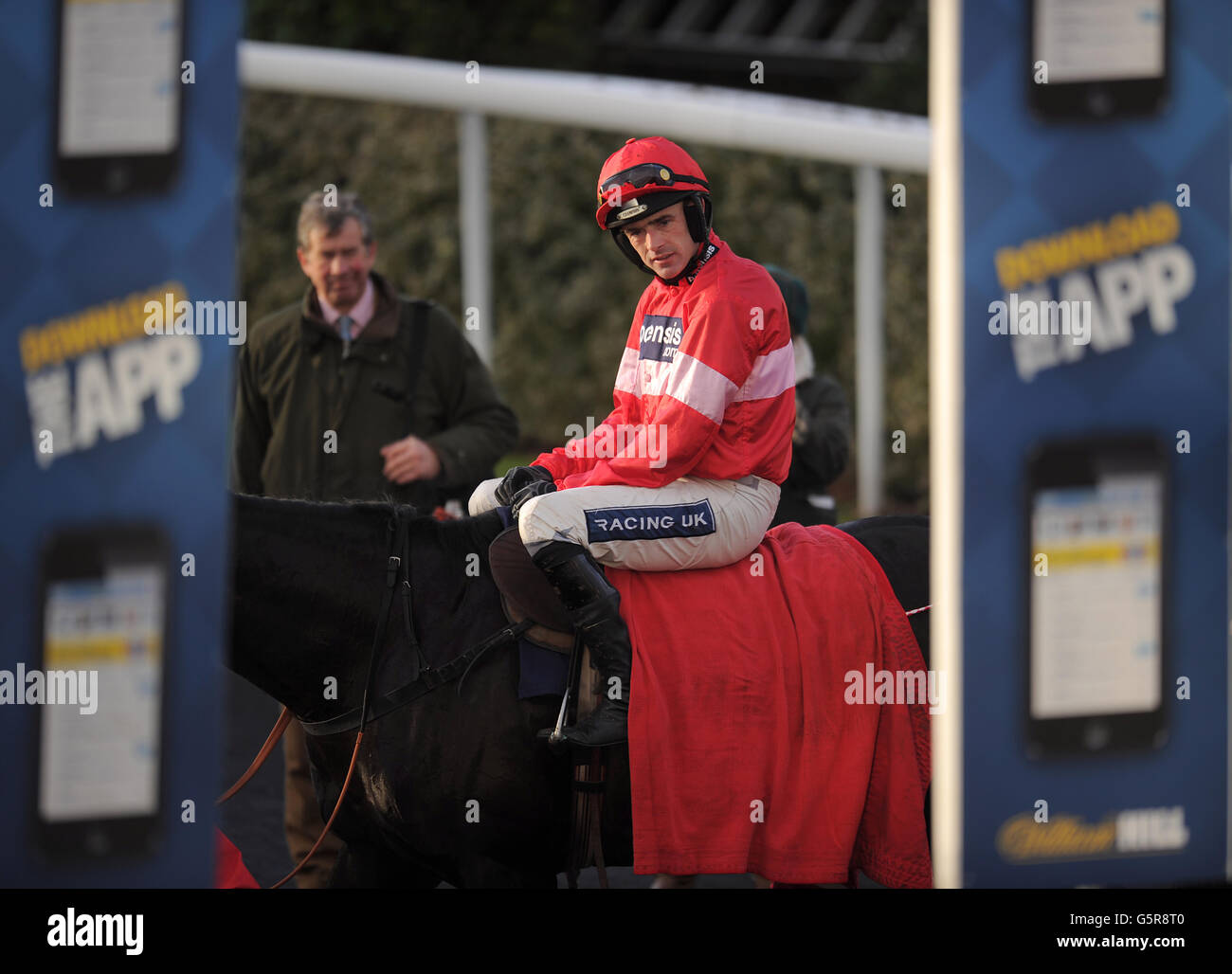 Jockey Ruby Walsh atop Sanctuaire after winning the williamhill.com ...
