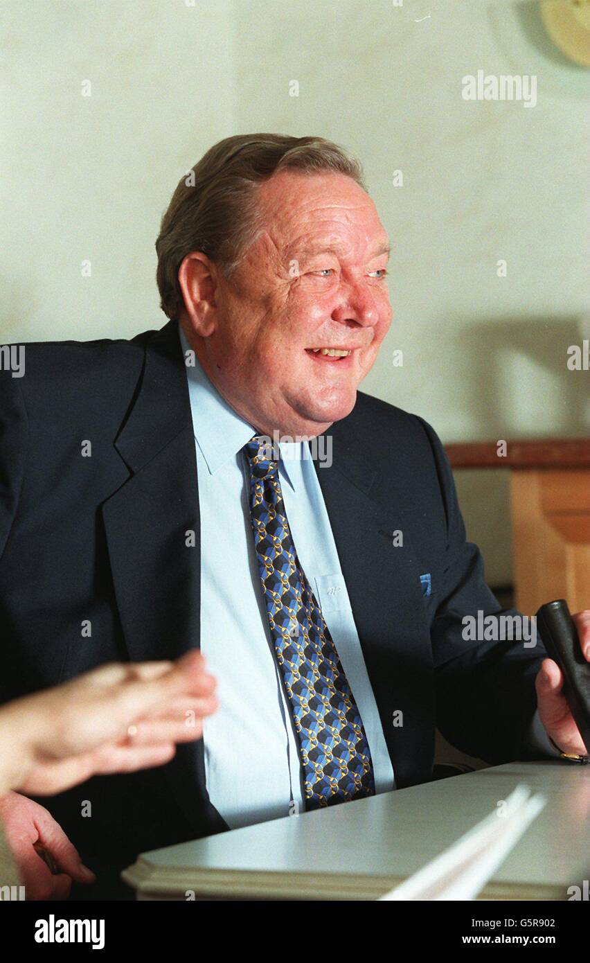 UEFA INTERVIEW LENNART JOHANSSON AND GERHARD AIGNER Soccer Stock Photo ...