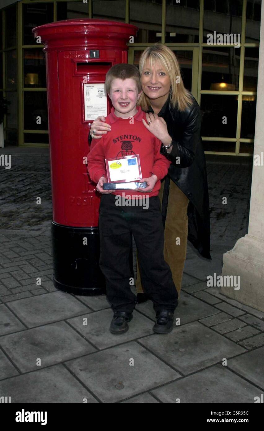 TV presenter Gaby Roslin with Christopher Gray, eight, from Heddington ...