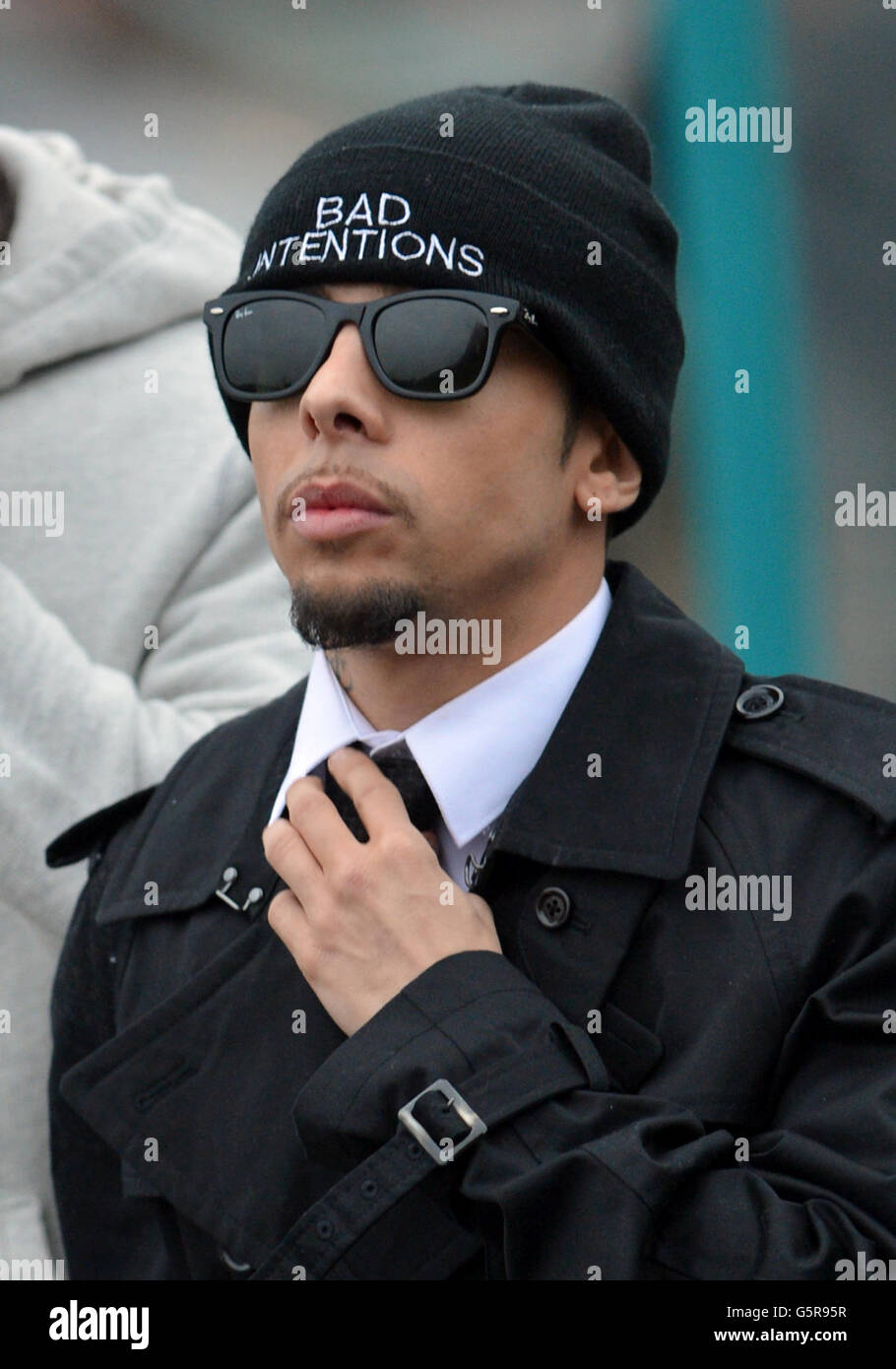 N-Dubz rapper Dappy, real name Dino Costas Contostavlos, arrives at ...
