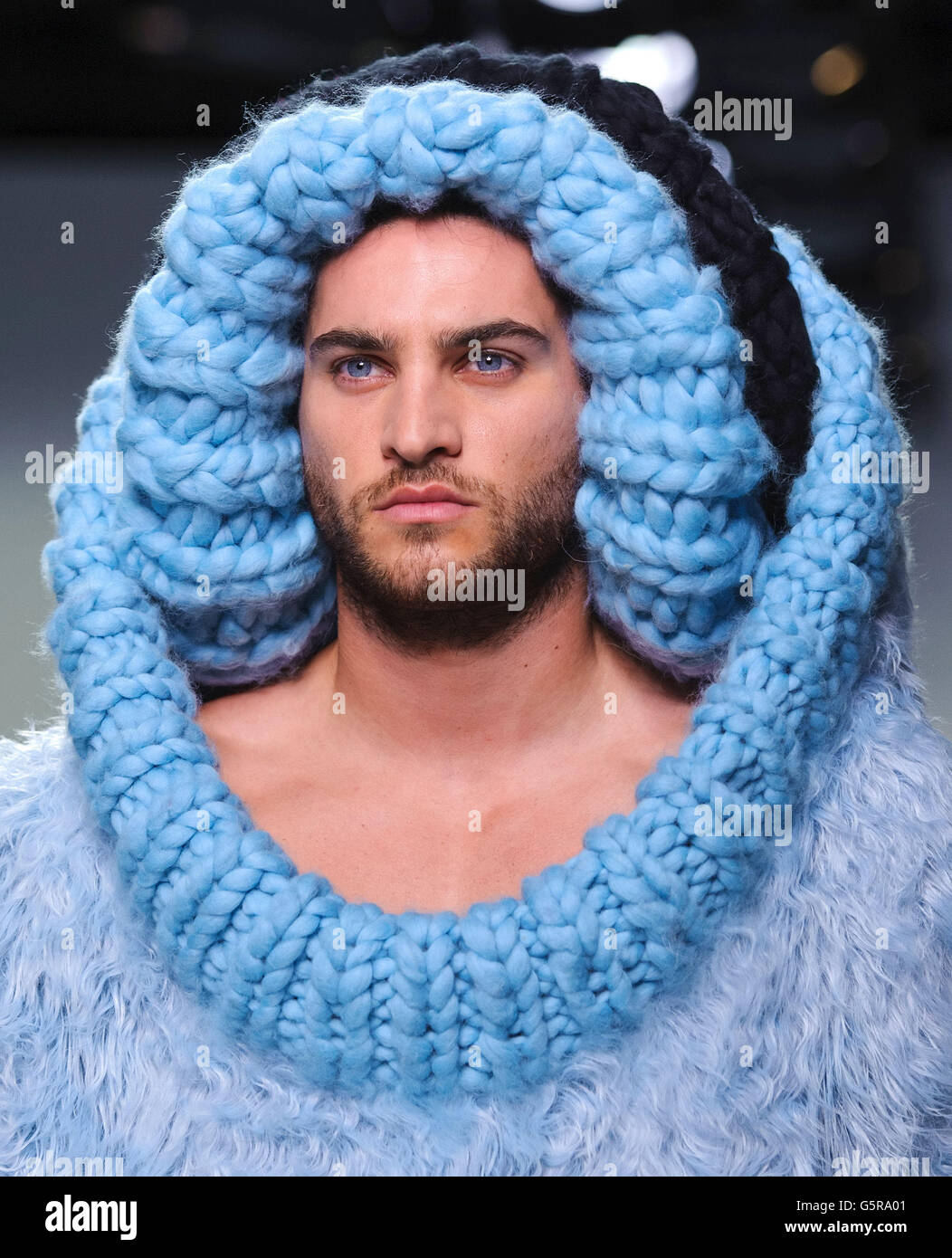 A model at the Sibling catwalk show at the Hospital Club, London Stock ...