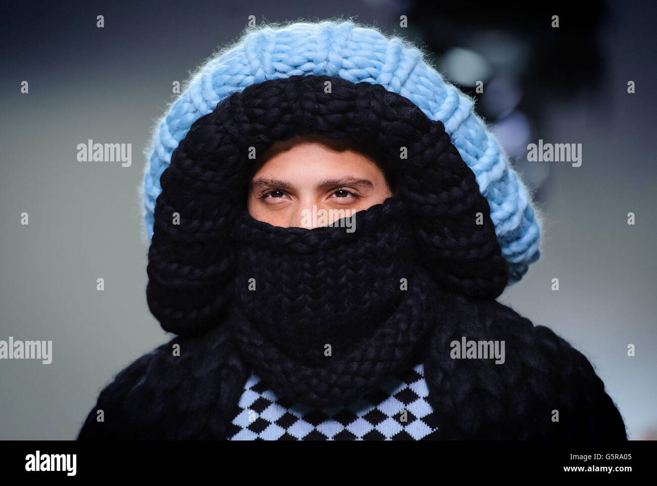 A model at the Sibling catwalk show at the Hospital Club, London Stock ...
