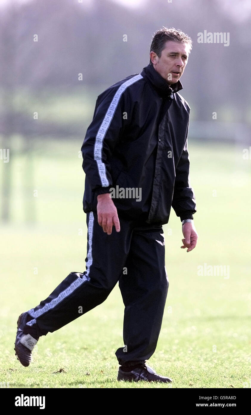 Walsall Manager Colin Lee, taking a training session at Lilleshall ...