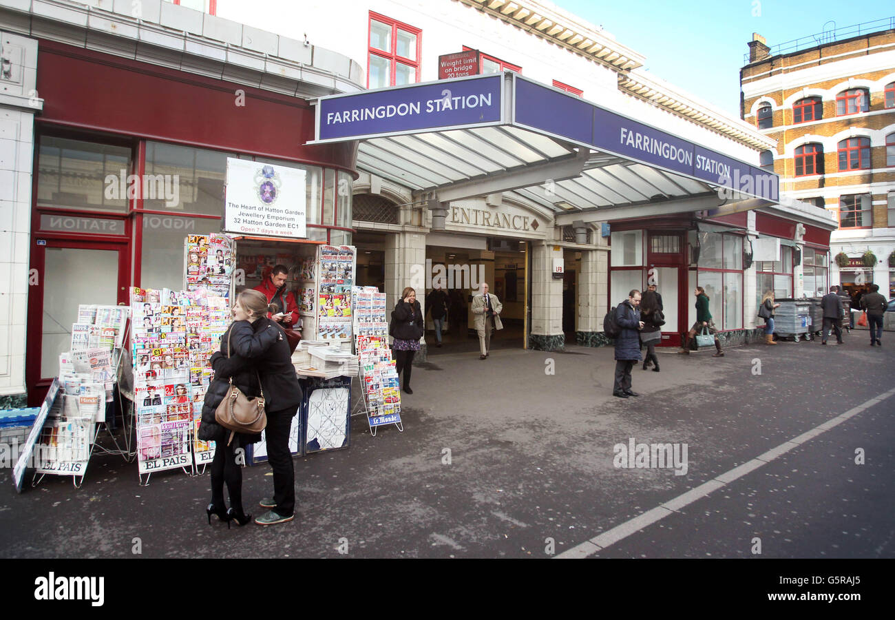 Farringdon Tube Station in London, one of the oldest stations on the ...