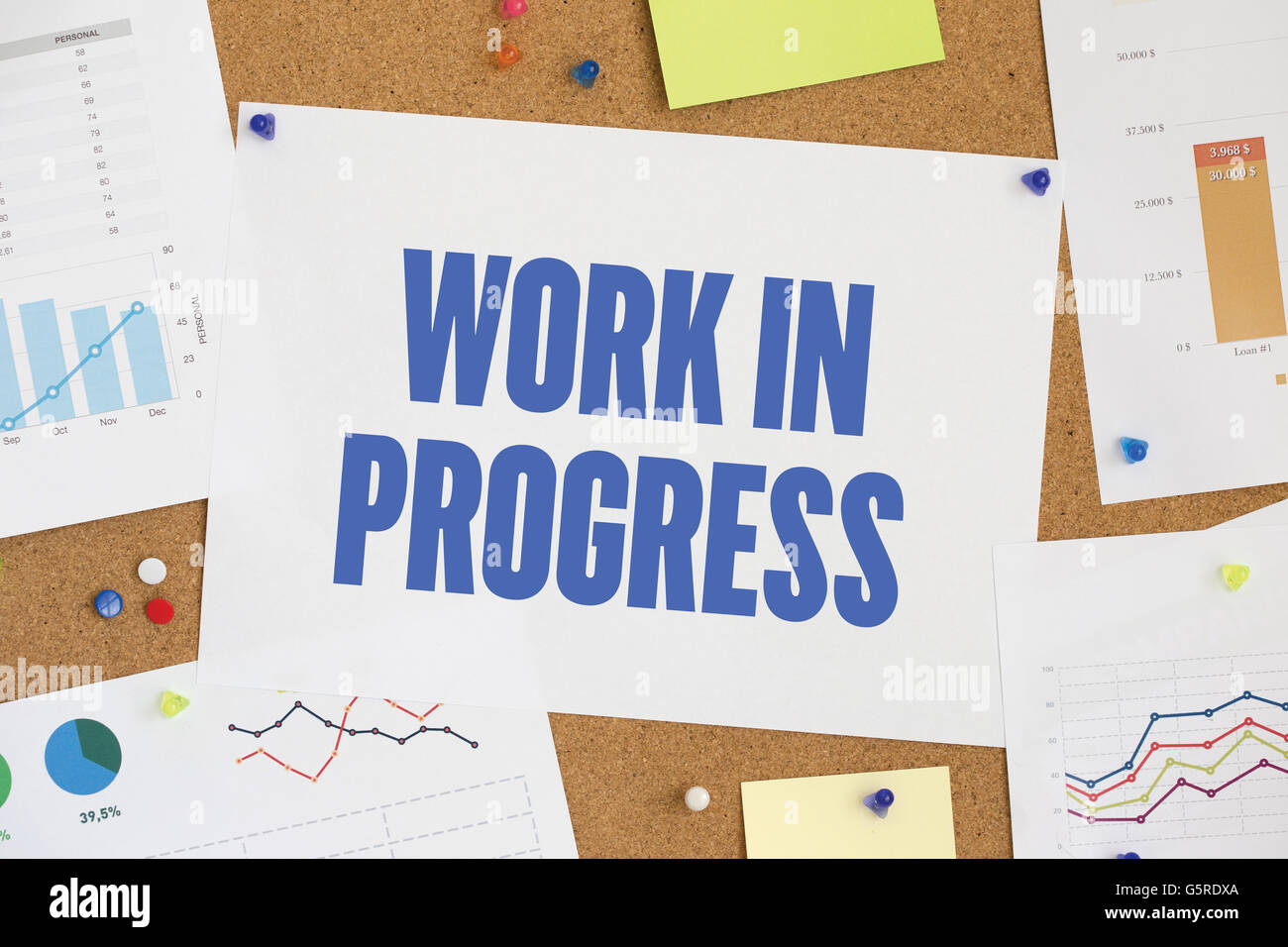 CHART BUSINESS GRAPH RESULT COMPANY WORK IN PROGRESS CONCEPT Stock Photo - Alamy