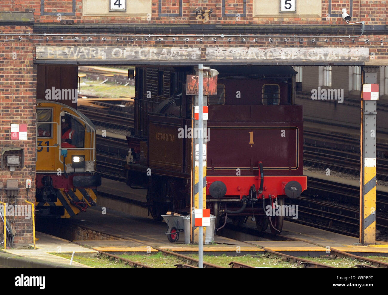 Metropolitan Steam Locomotive Number 1, which dates from 1892, sits in ...