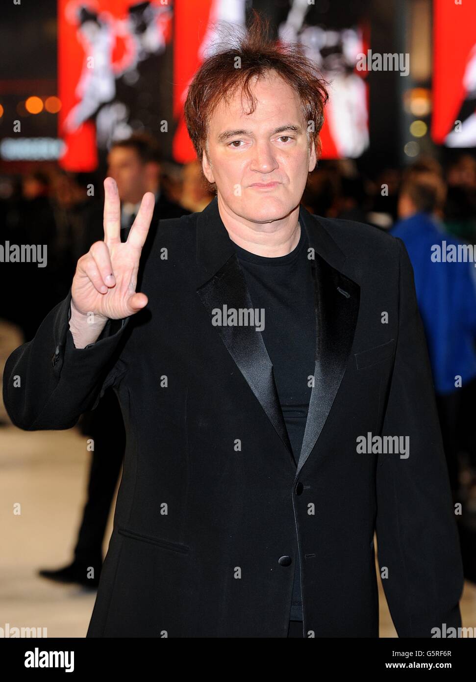 Director Quentin Tarantino arriving for the premiere of Django ...