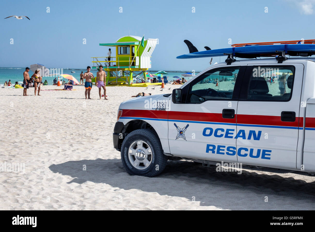 Miami Beach Florida,Atlantic Ocean water,public,sand,Ocean water Rescue ...