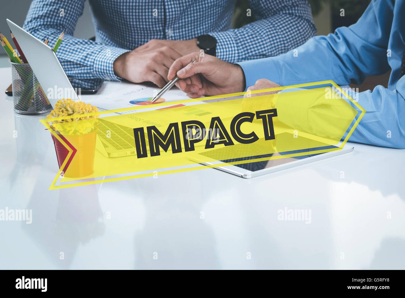 BUSINESS WORKING OFFICE Impact TEAMWORK BRAINSTORMING CONCEPT Stock ...