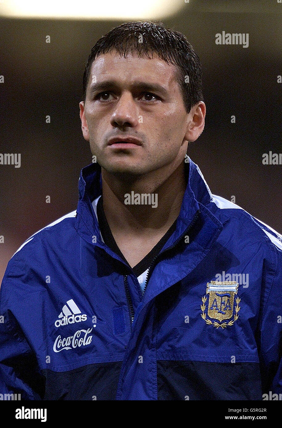 FOOTBALL ARGENTINA NELSON VIVAS. Argentina - Nelson Vivas in the line ...