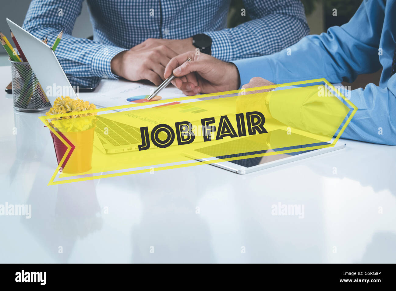 BUSINESS WORKING OFFICE Job Fair TEAMWORK BRAINSTORMING CONCEPT Stock ...