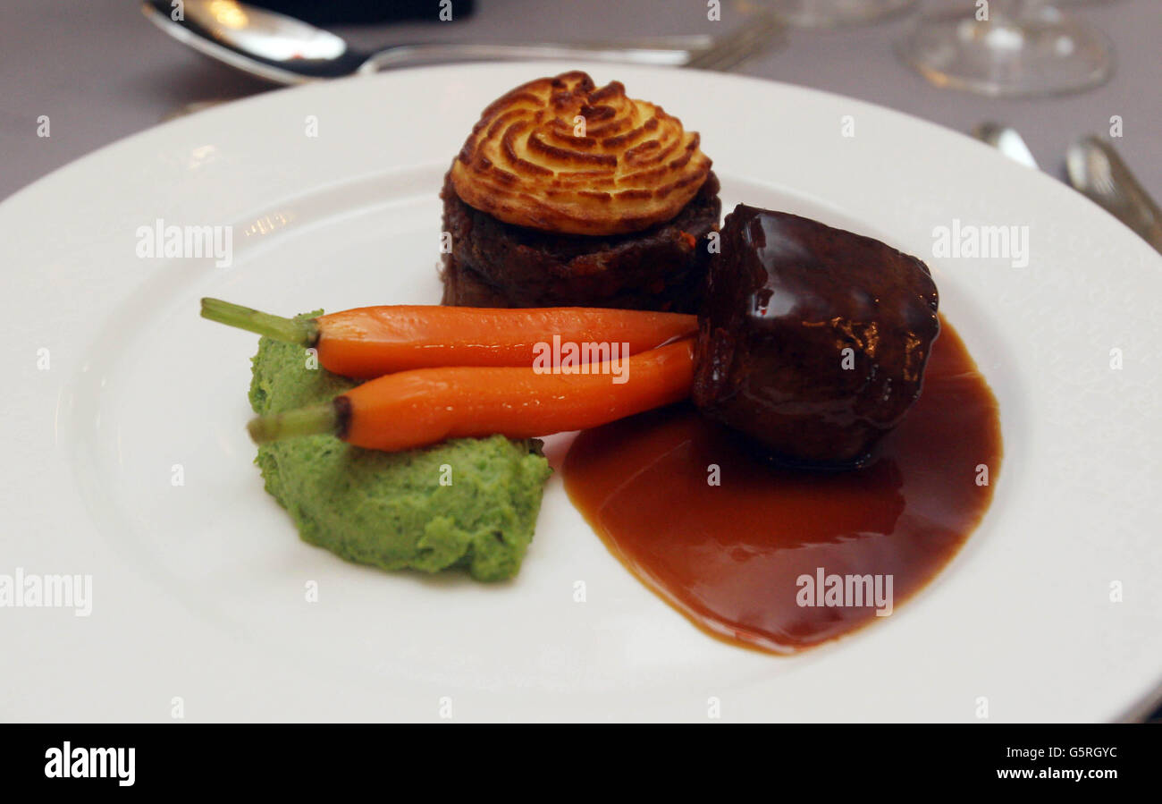 One of the main courses for the BAFTA Film Awards Dinner as prepared by ...