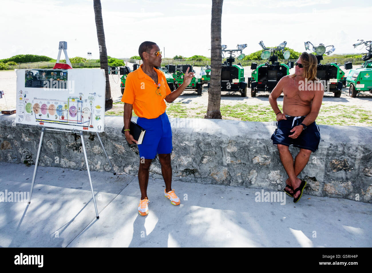 Miami Beach Florida,sidewalk street preacher,Black Blacks African ...